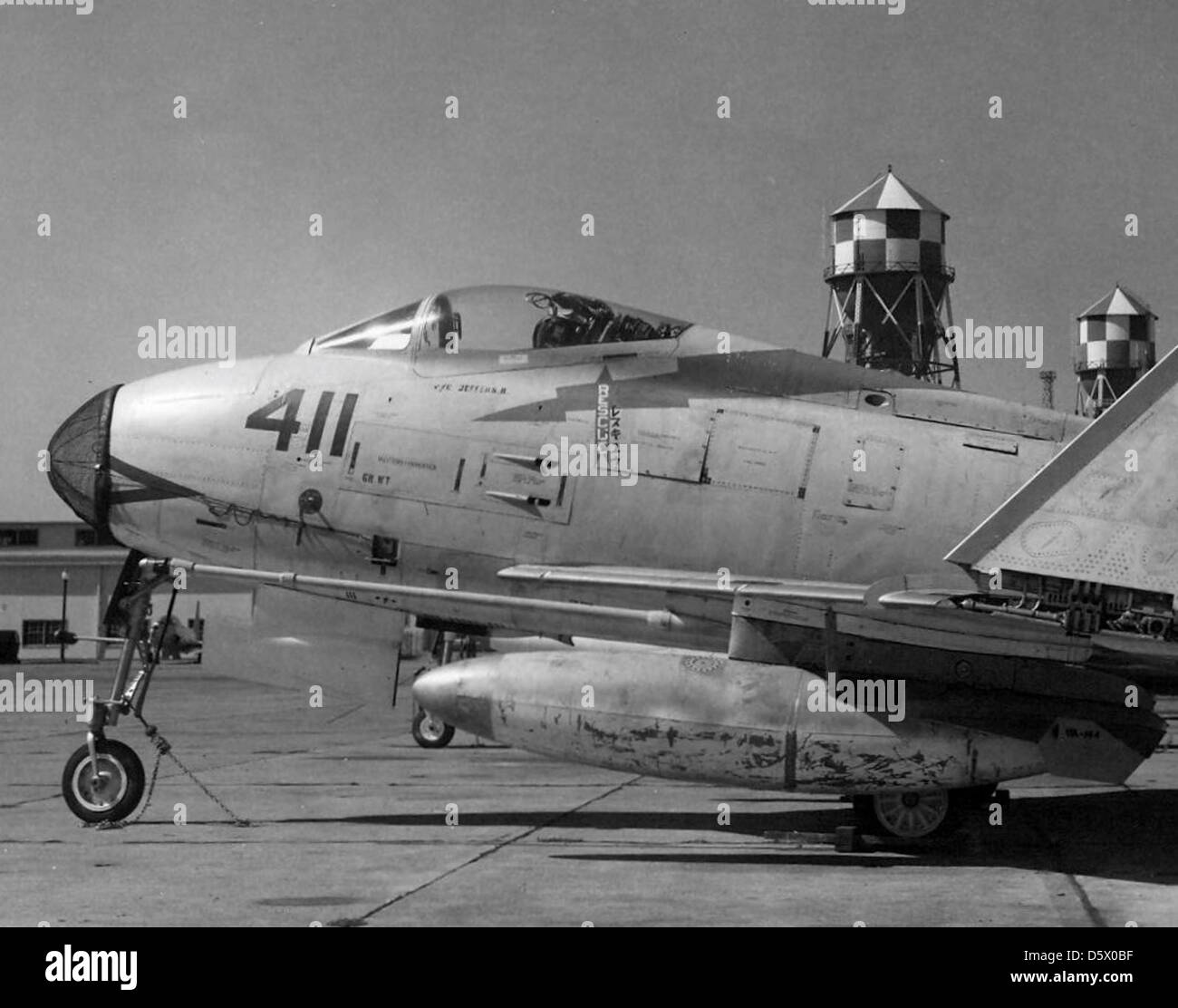 North American FJ-4B "Fury" of VA-144 at NAS North Island, CA Stock ...