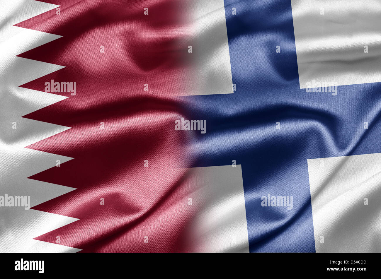 Qatar finland flag hi-res stock photography and images - Alamy