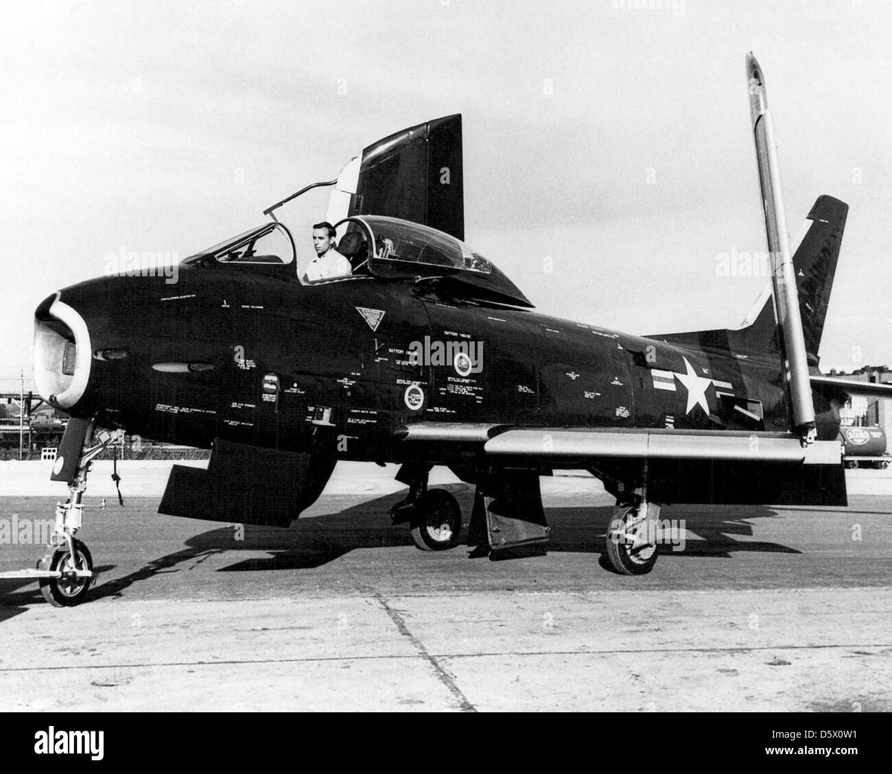 The North American FJ-3 Fury, a carrier-based fighter aircraft used by ...