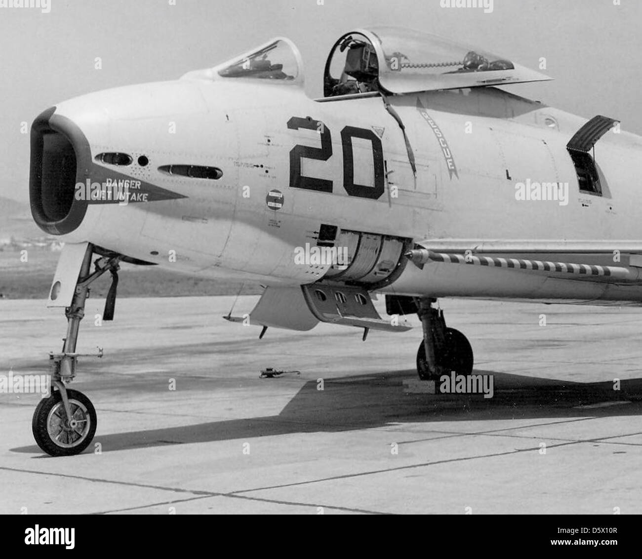 North American FJ-4 Fury of MARS-37, a U.S. Navy fighter squadron, in ...