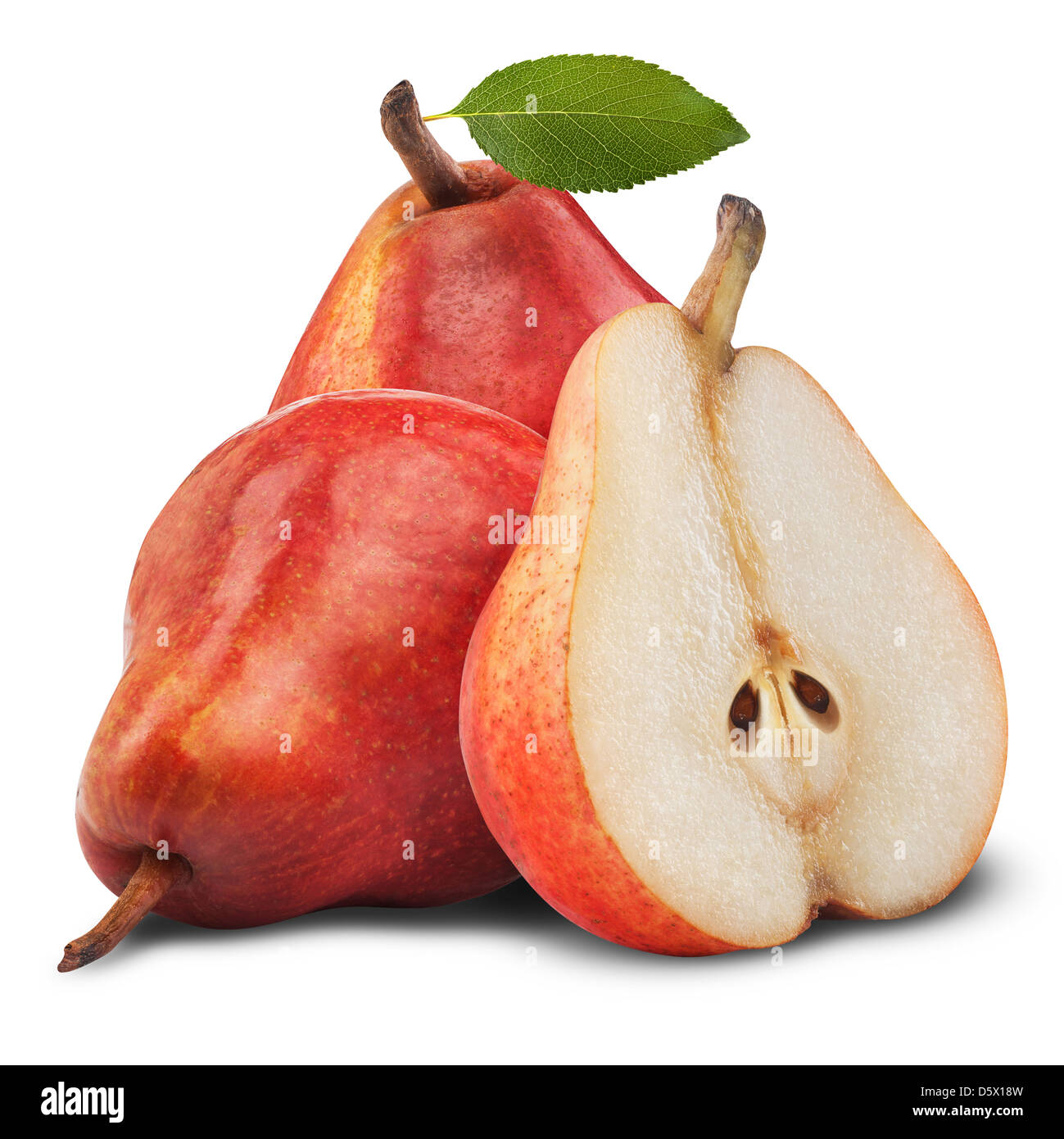 Ripe pears isolated on white background Stock Photo - Alamy