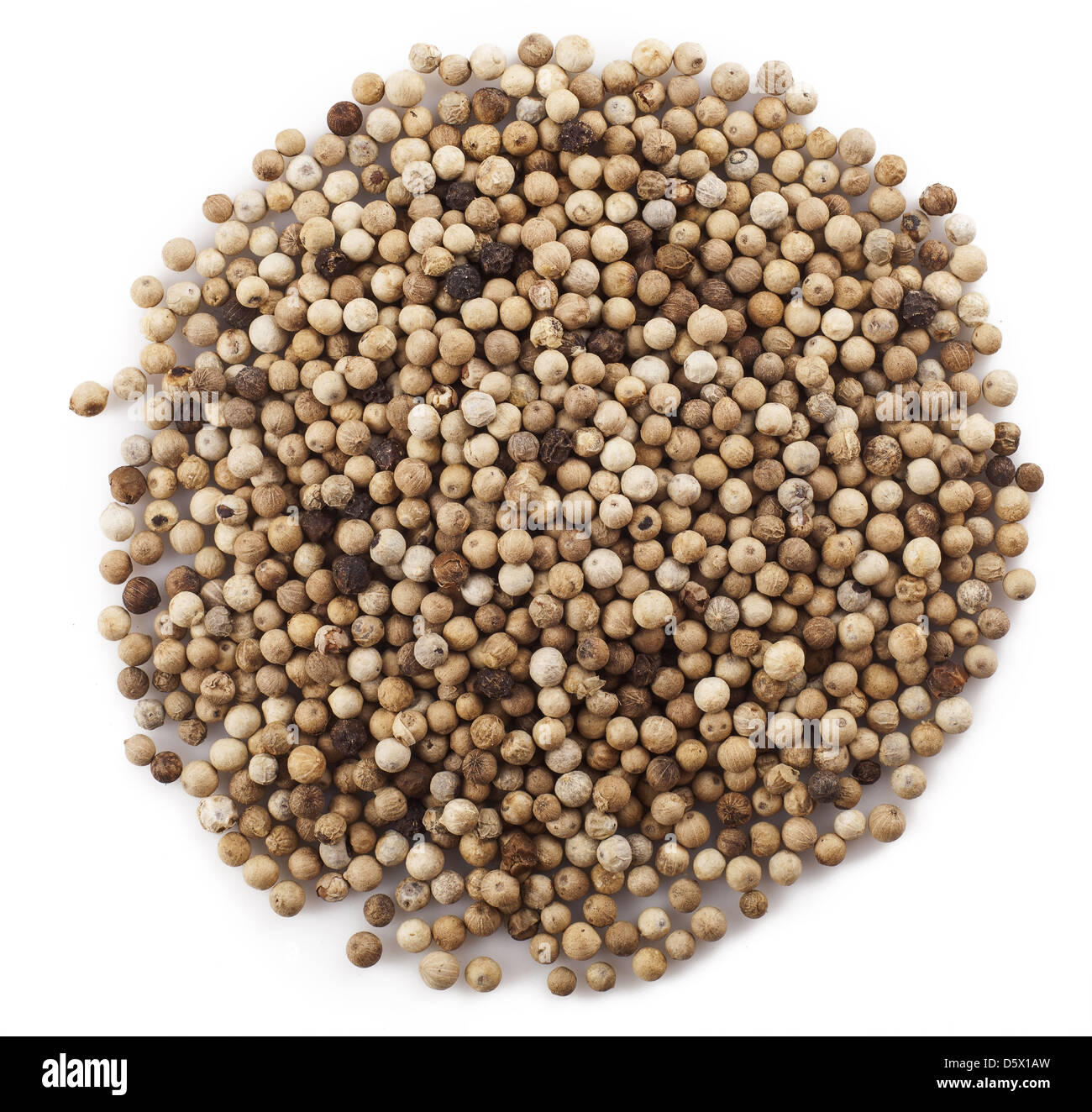 White pepper grains isolated on white background Stock Photo - Alamy