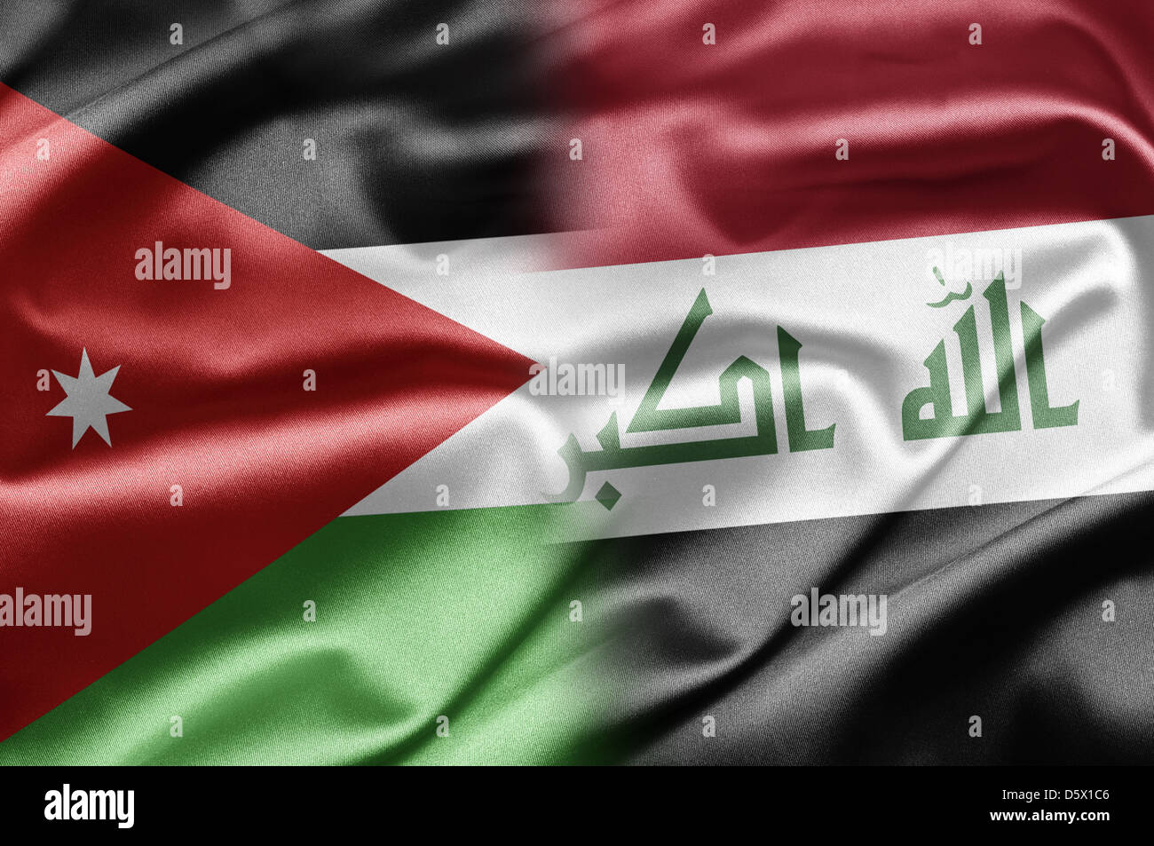 Jordan iraq flag hi-res stock photography and images - Alamy