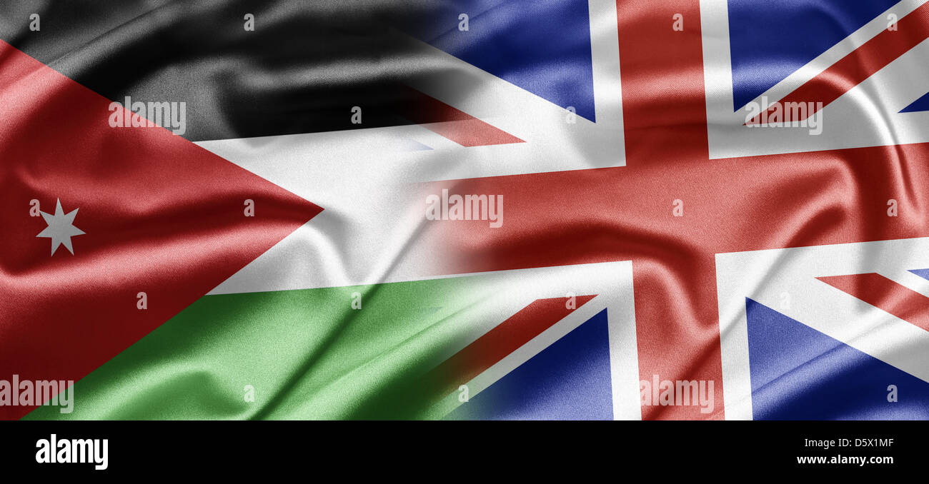 United kingdom jordan flag hi-res stock photography and images - Alamy