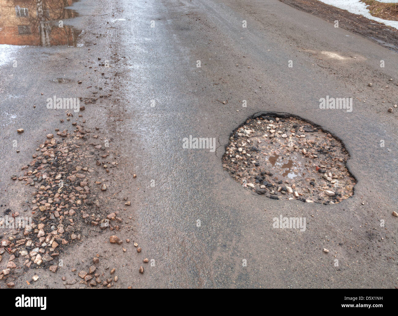 Pothole in road hi-res stock photography and images - Alamy