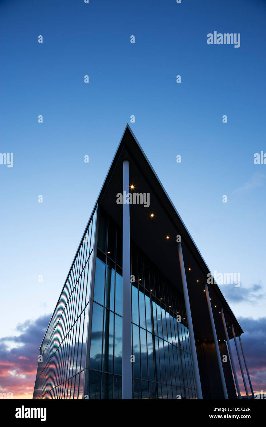 Modern building and sunset sky Stock Photo - Alamy