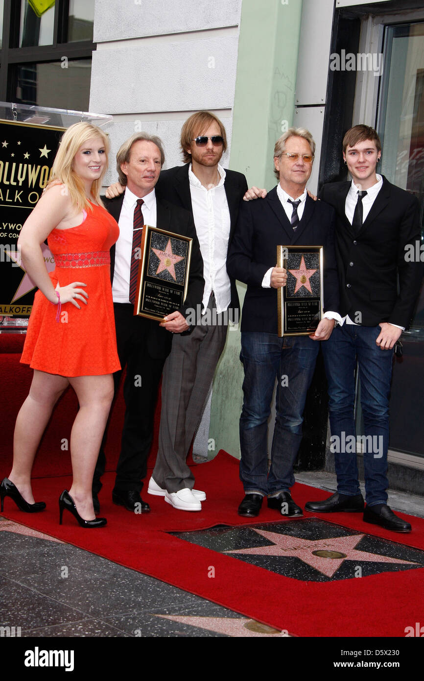 Dewey Bunnell, Gerry Beckley, and kids The group America is honored ...