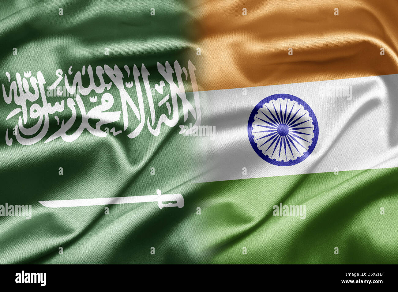 India saudi arabia flag hi-res stock photography and images - Alamy