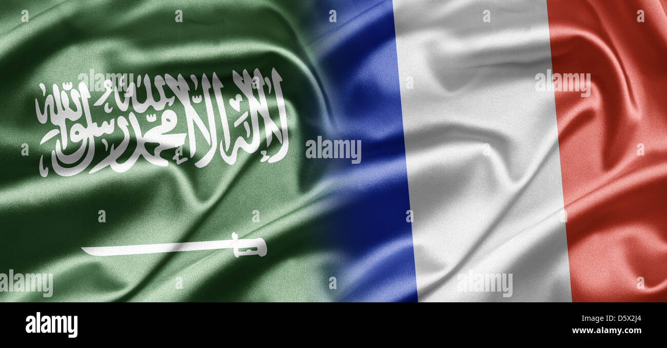 Saudi arabia france flag hi-res stock photography and images - Alamy