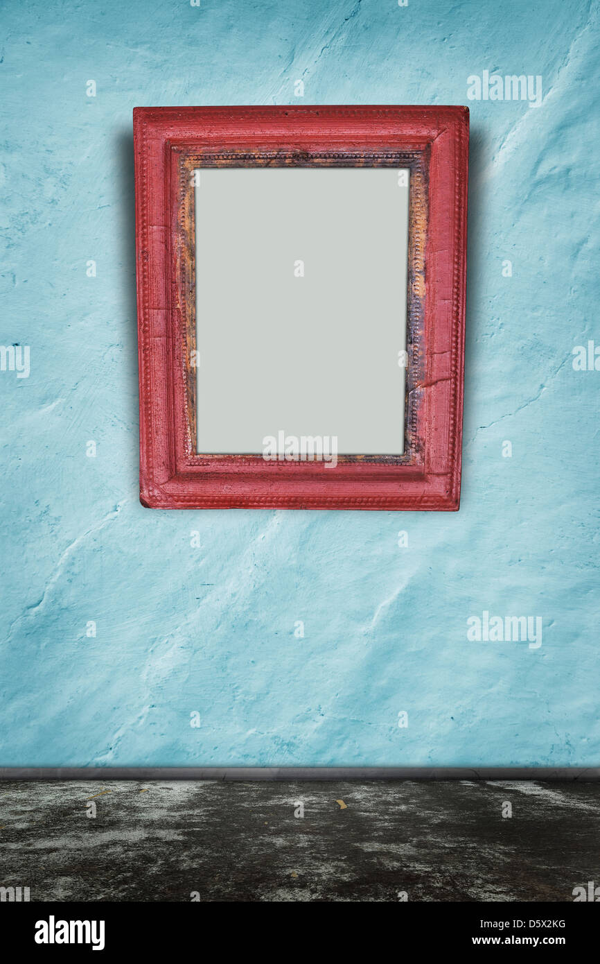 Old room with empty picture frame Stock Photo - Alamy