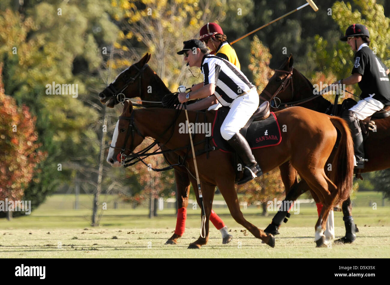 Tommy Lee Jones participates in a charity polo match as a referee, held ...