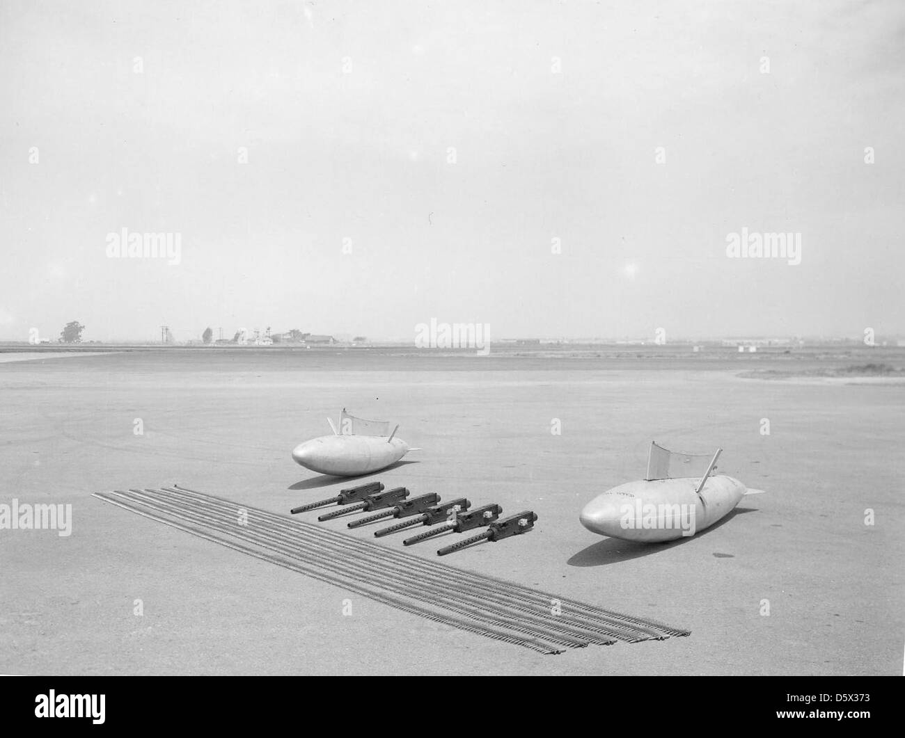The armament of a North American FJ Fury is displayed, showing six ...