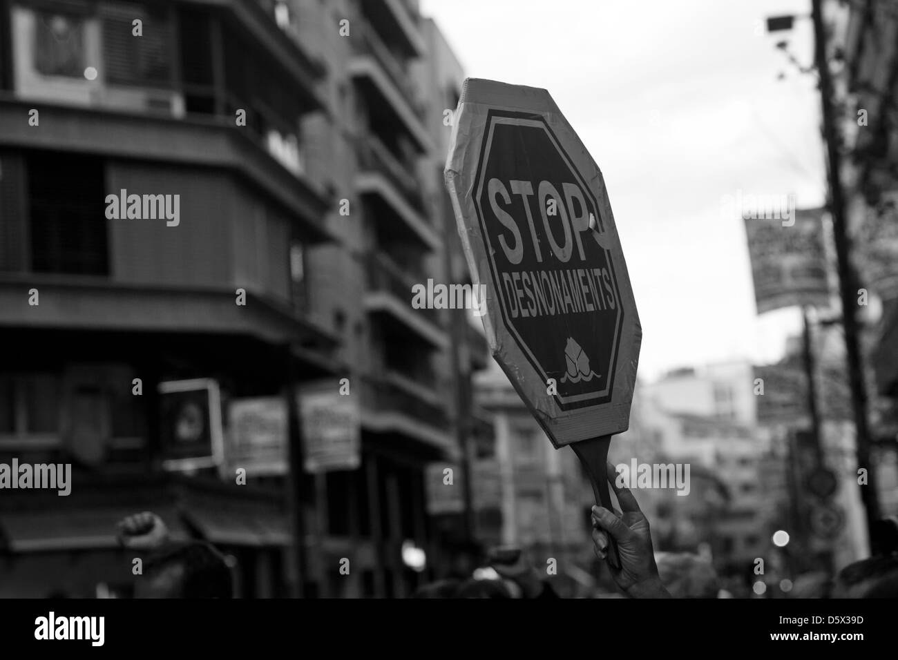 Stop evictions poster Stock Photo - Alamy