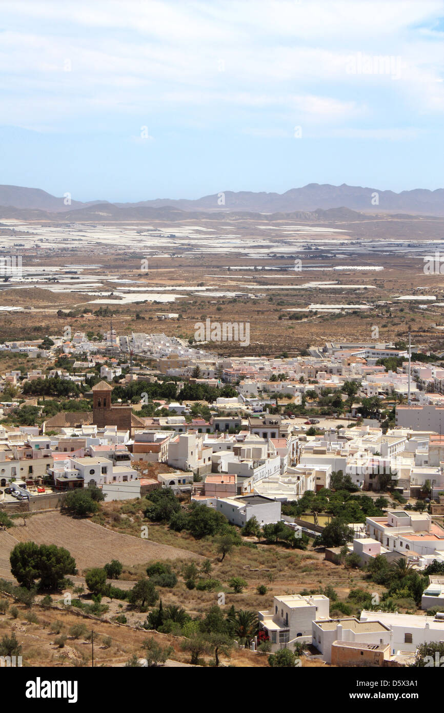 Nijar, a typical whitewashed Andalusian village in the province of ...