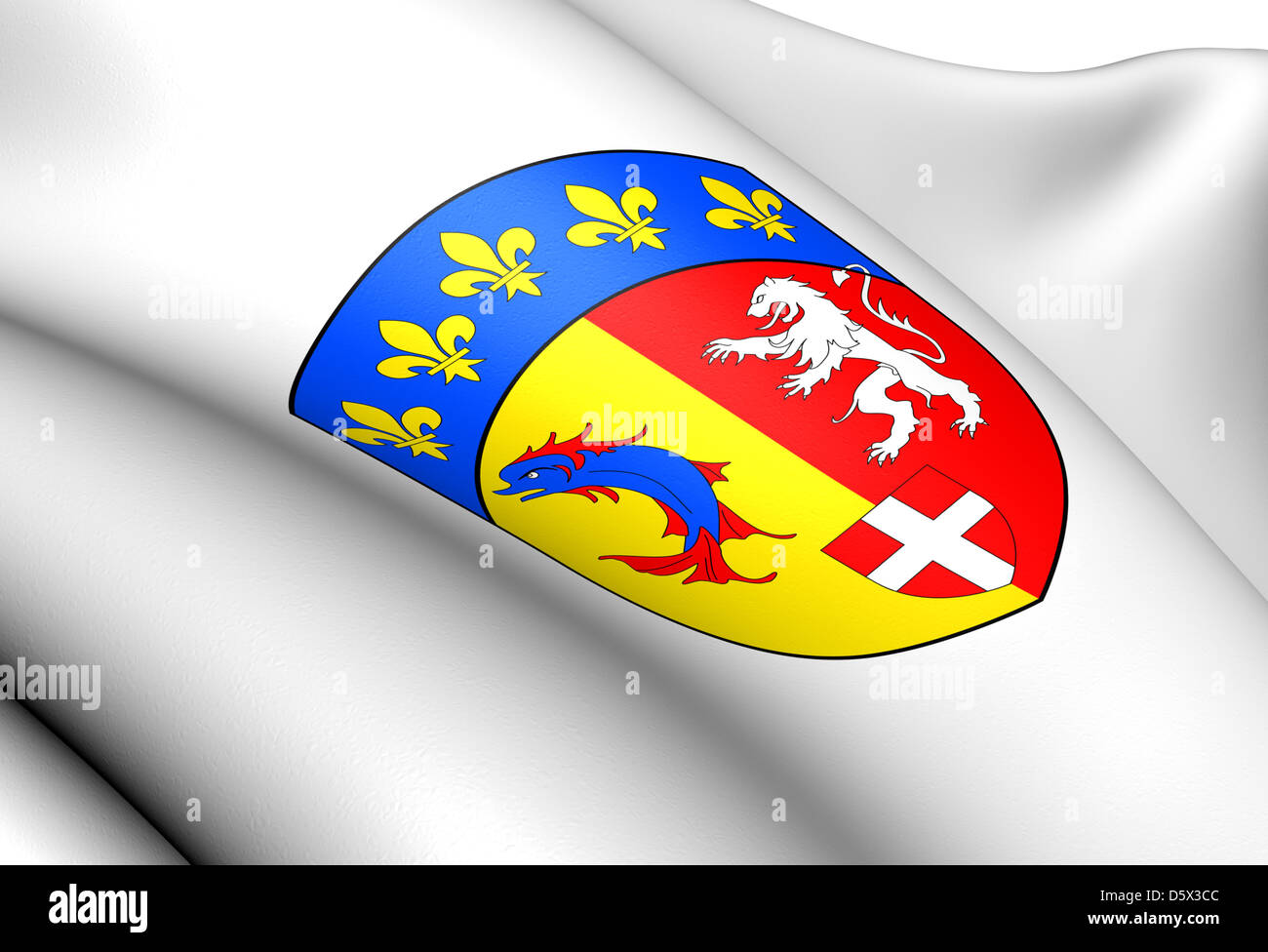 Rhone-Alpes Coat of Arms Stock Photo - Alamy