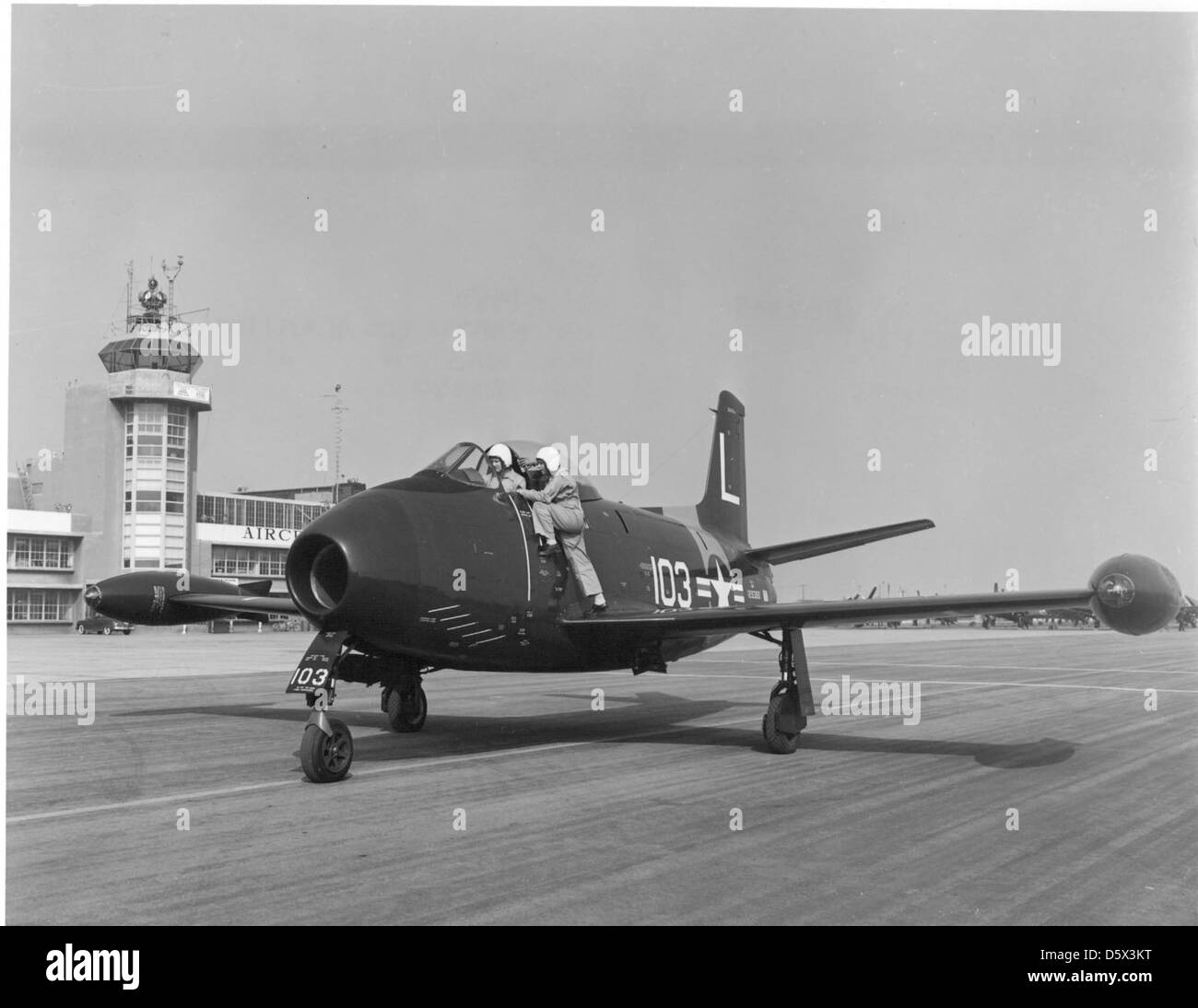 The North American FJ-1 Fury, an early U.S. Navy jet fighter, was ...