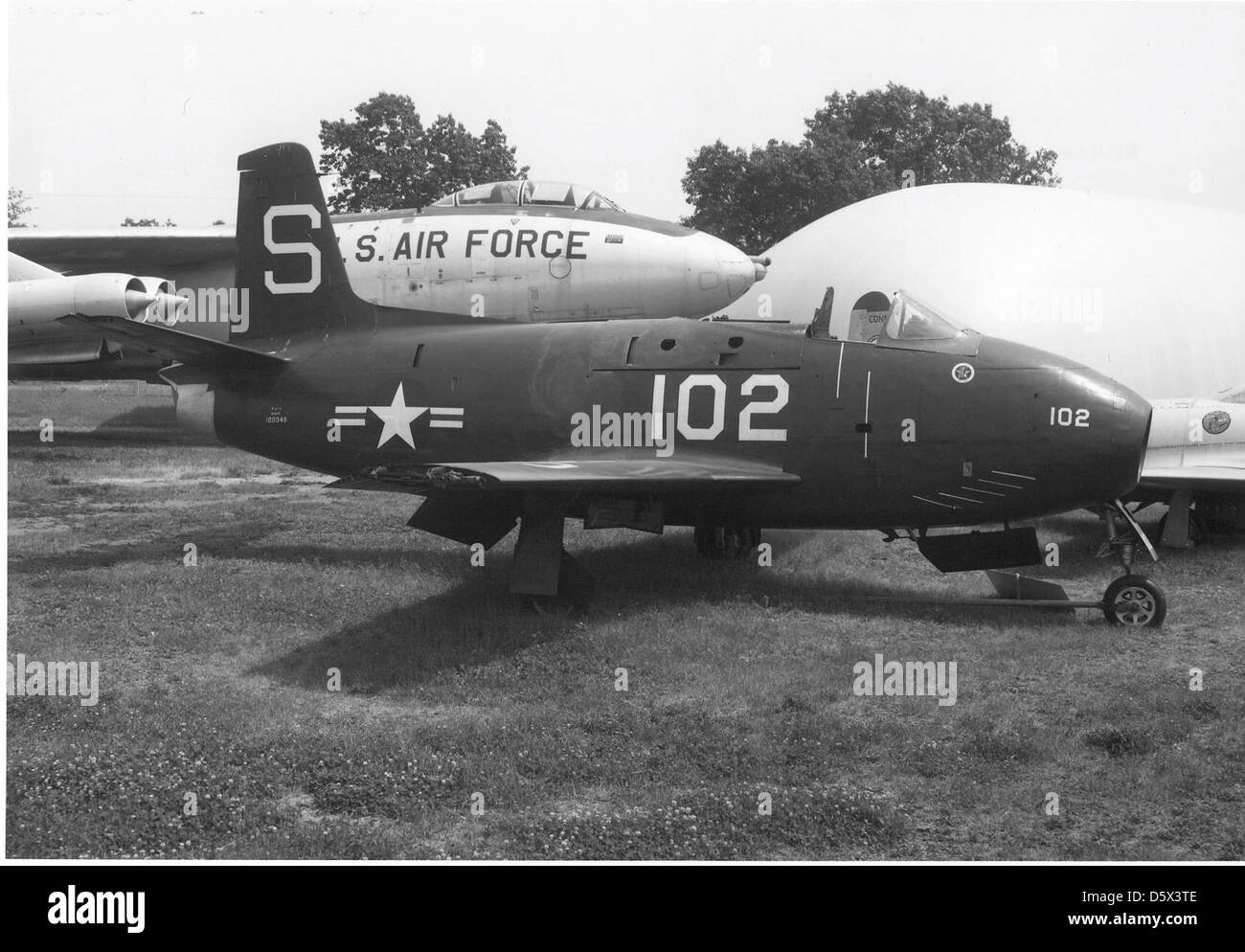 The North American FJ-1 Fury, shown without its wing tips at Bradley ...