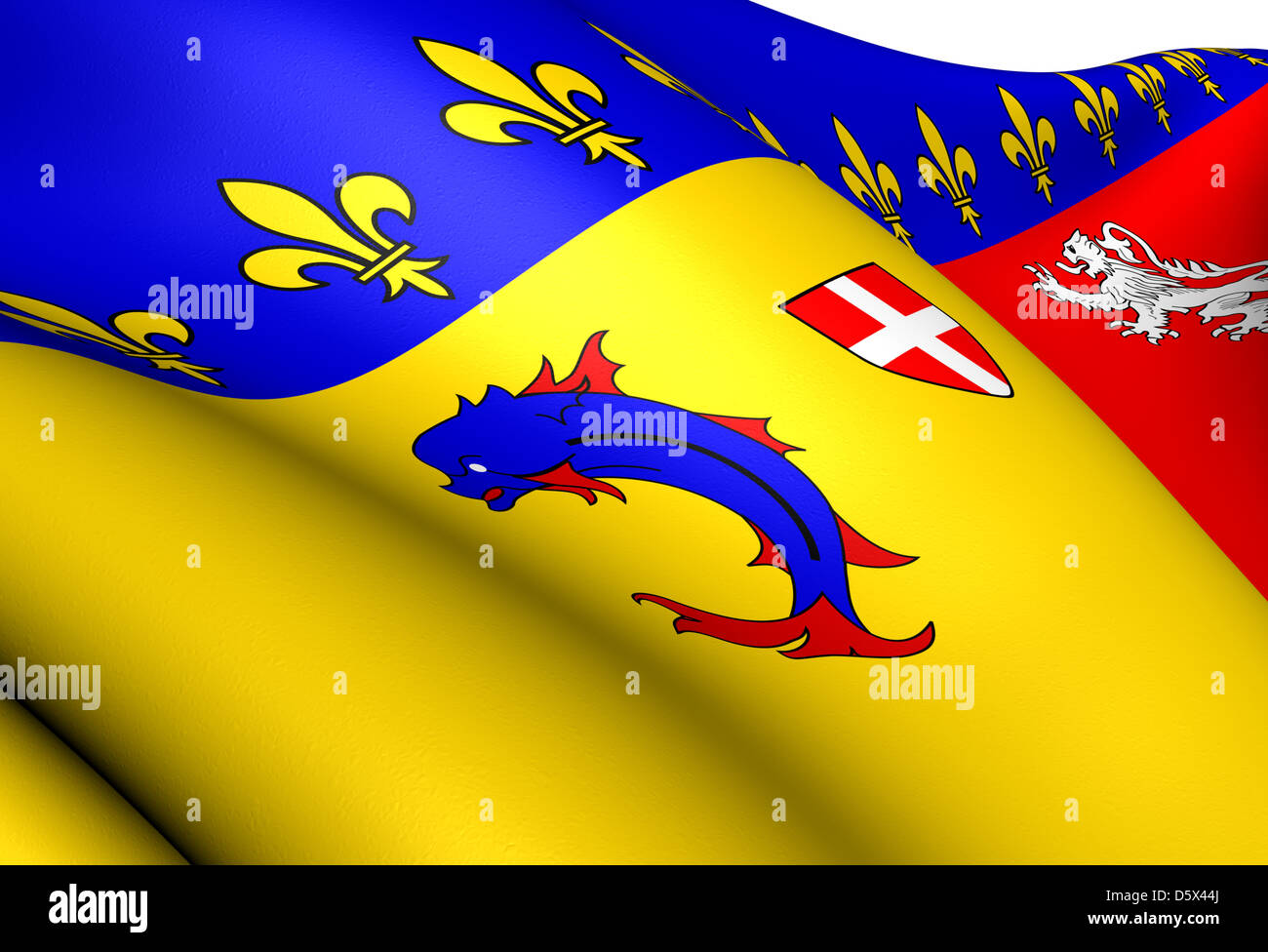 Flag of rhone alpes hi-res stock photography and images - Alamy