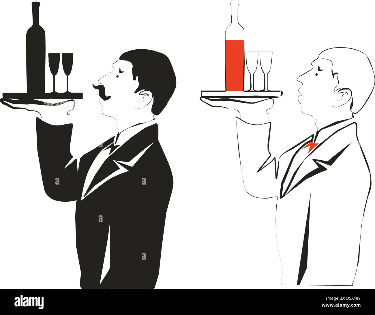 Barman silhouette Cut Out Stock Images & Pictures - Alamy