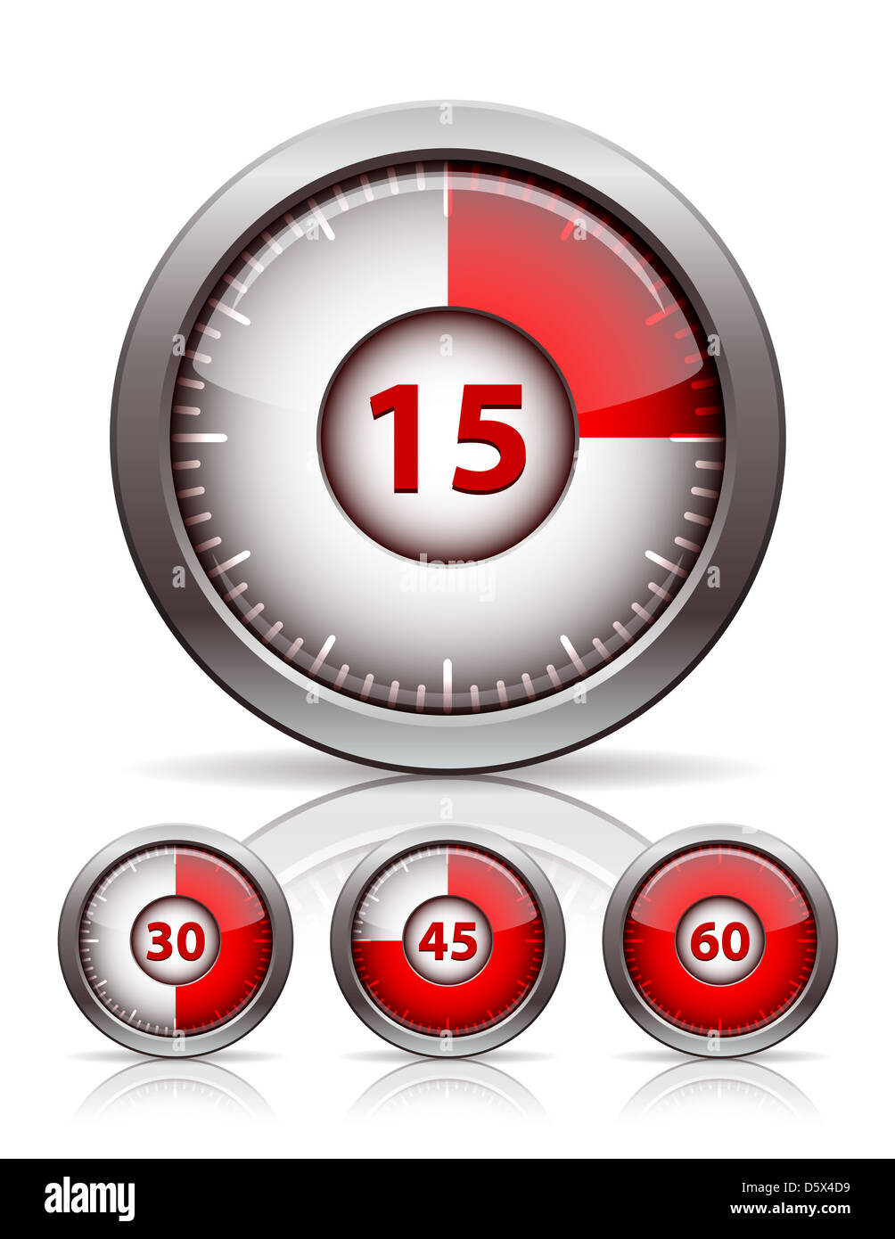 Set of timer clock Stock Photo - Alamy