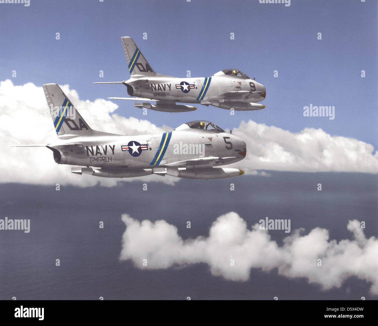 North American FJ-3D 'Furys' from Guided Missile Group 1 (GMGRU-1 ...