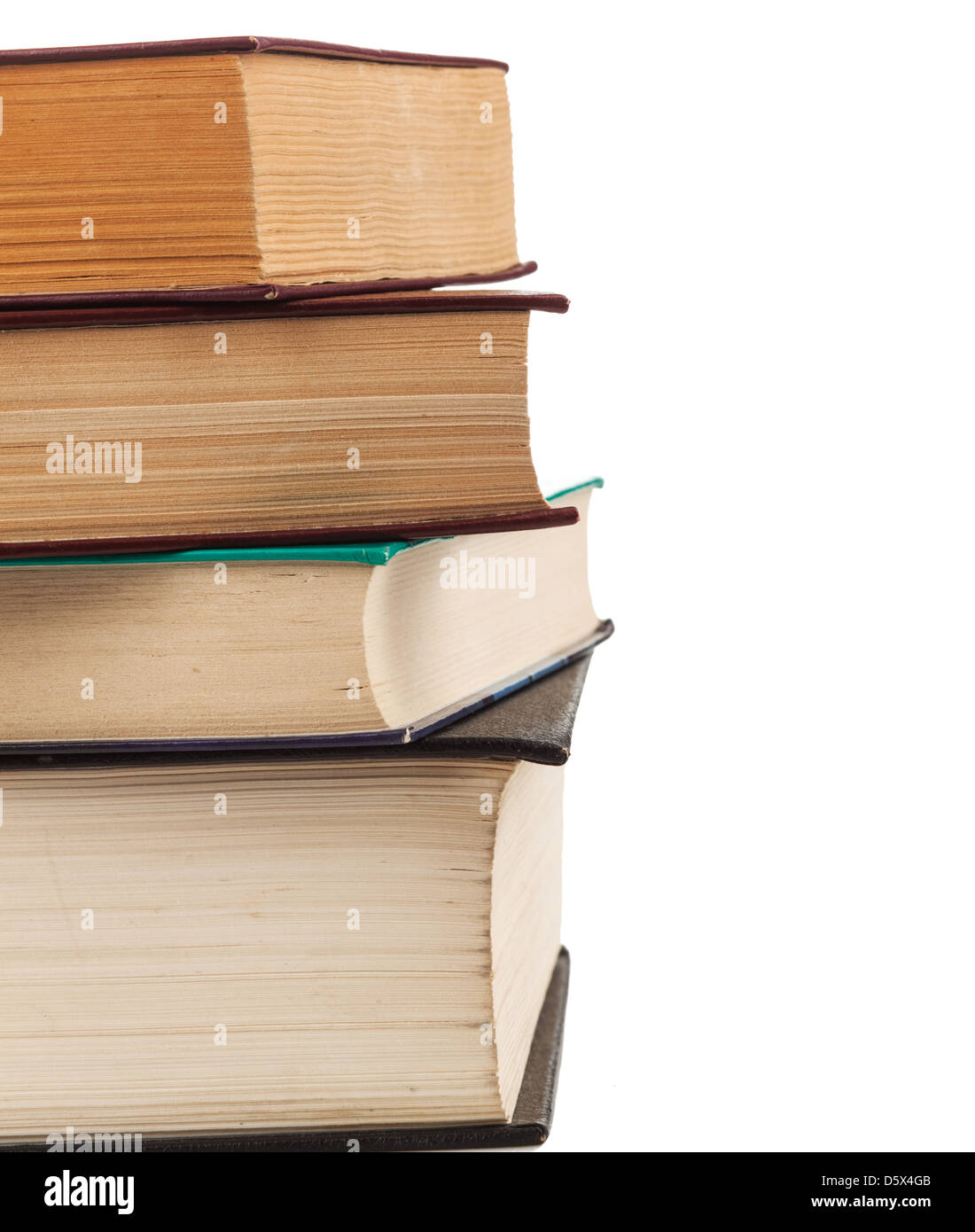 Stack of books isolated on the white background Stock Photo - Alamy