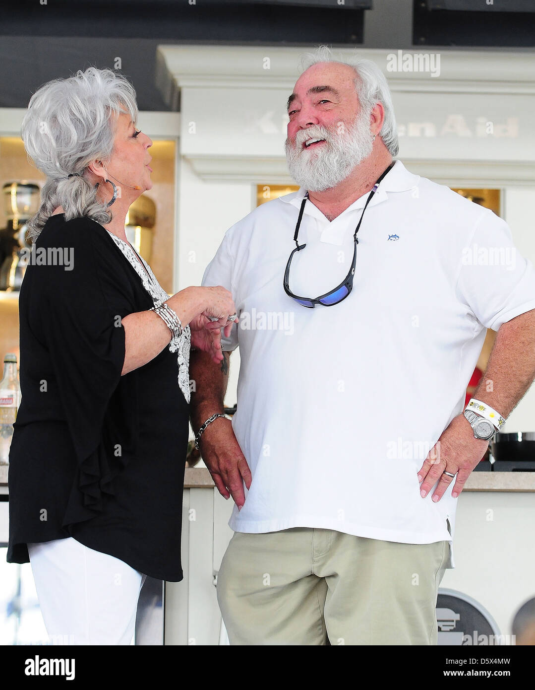 Paula Deen, Michael Groover at the Whole Foods Grand Tasting Village at ...