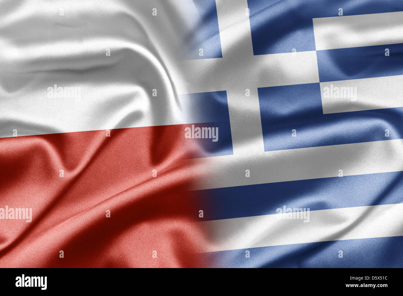 Poland greece flag hi-res stock photography and images - Alamy