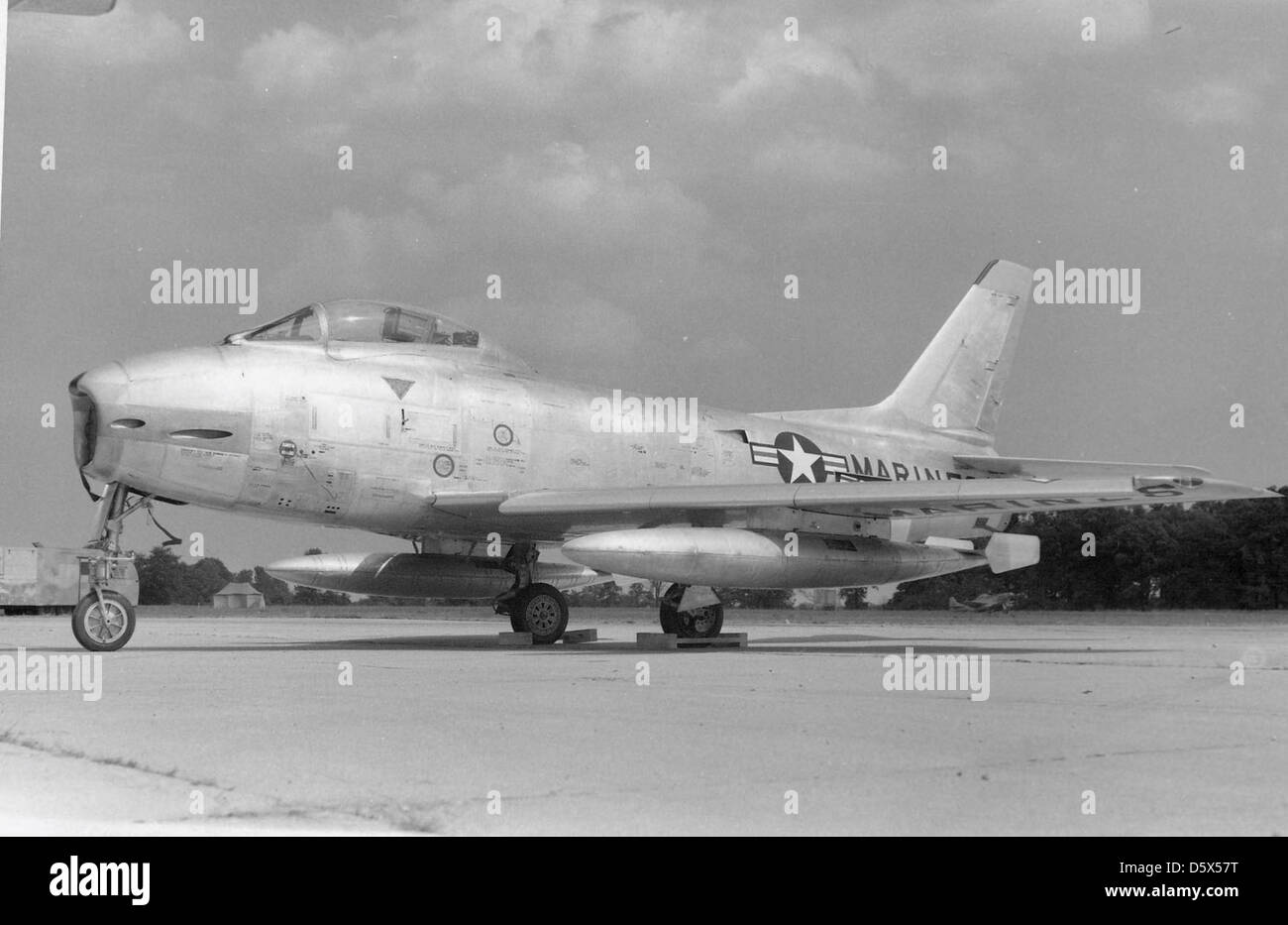 North American FJ-2 Fury assigned to the U.S. Marine Corps, a carrier ...