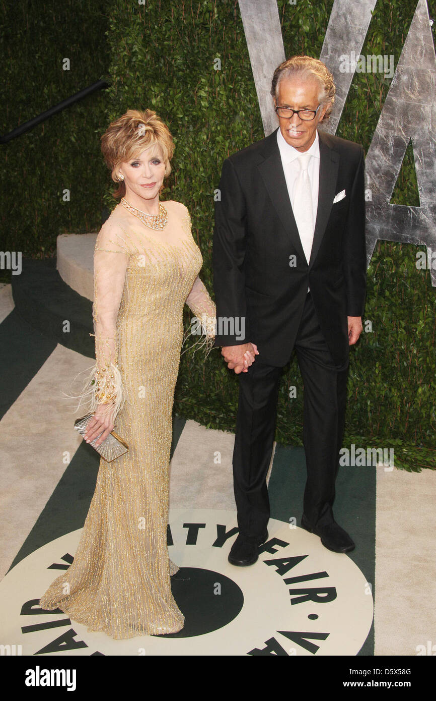 Jane Fonda and Richard Perry 2012 Vanity Fair Oscar Party at Sunset ...