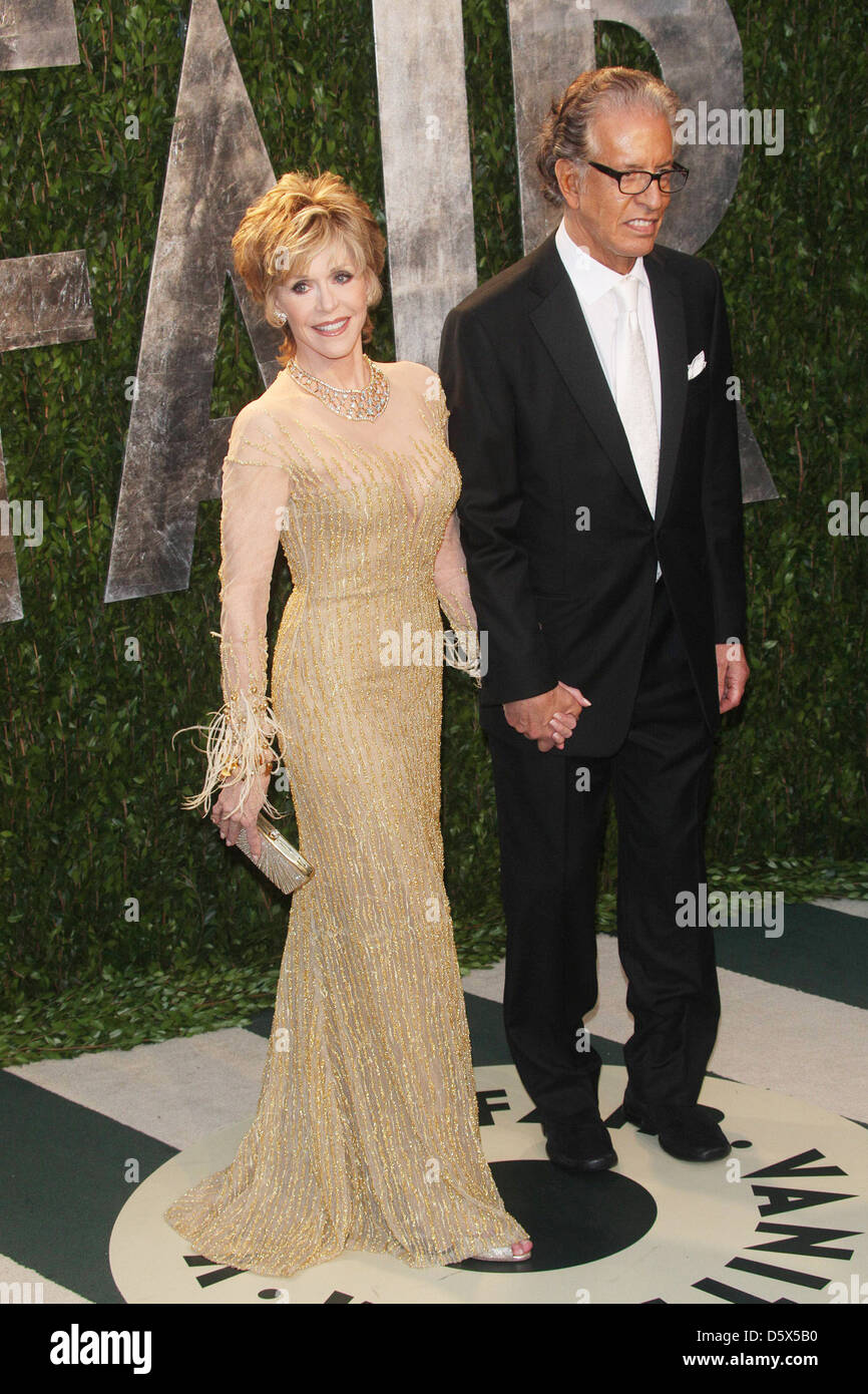 Jane Fonda and Richard Perry 2012 Vanity Fair Oscar Party at Sunset ...