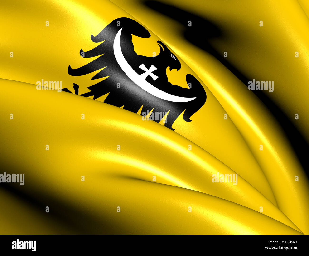 Flag of Lower Silesian Voivodeship Stock Photo - Alamy