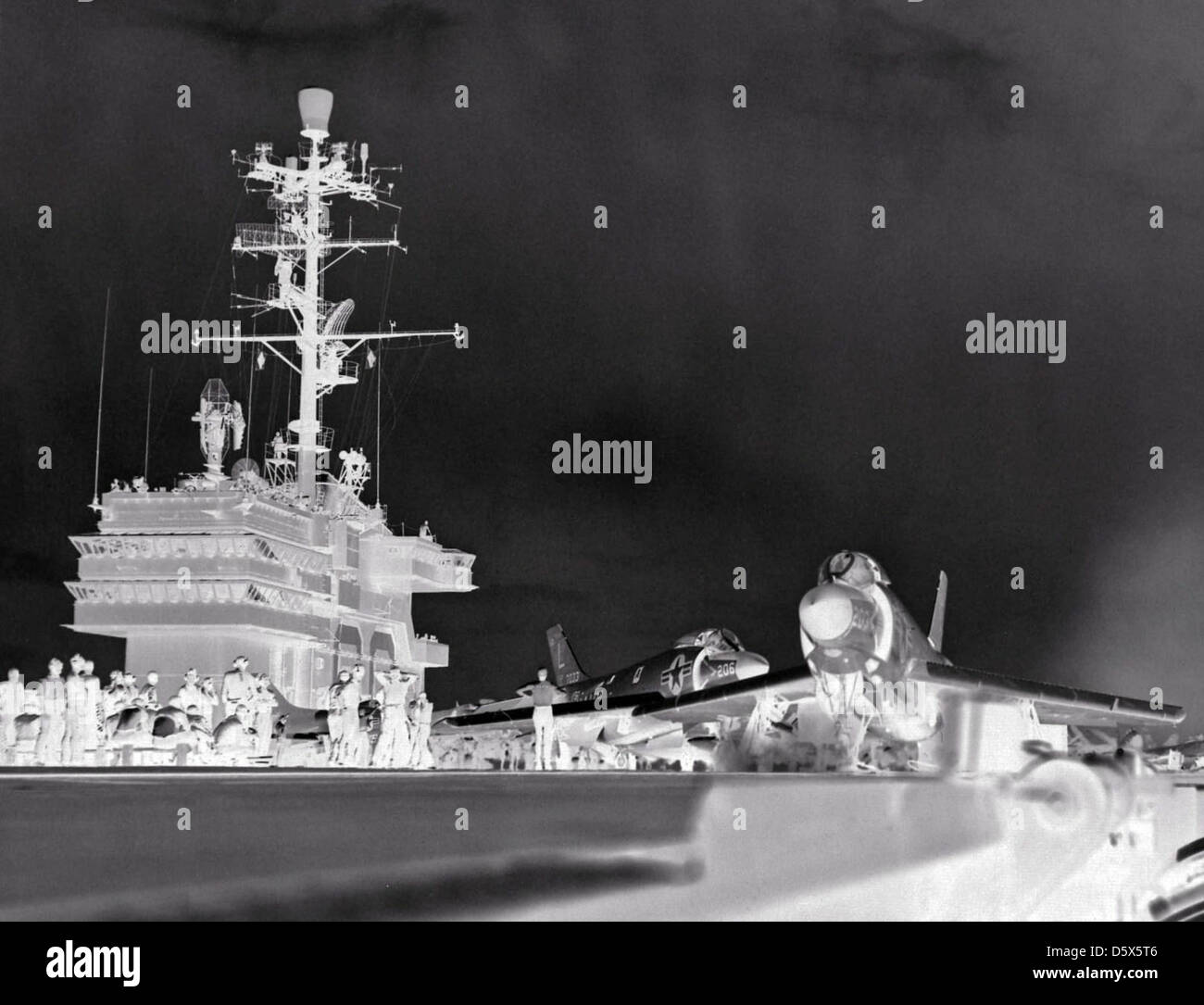 The McDonnell F3H-2M Demon, part of Fighter Squadron 61 (FS/VF-61), is ...
