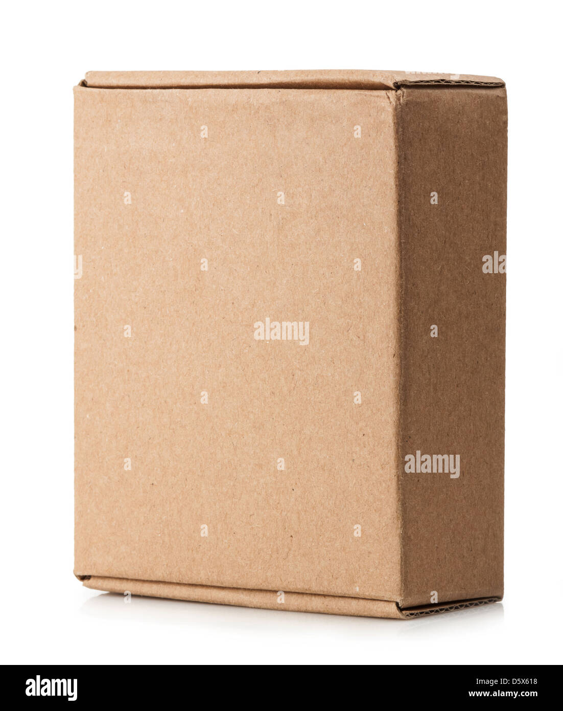 Closed paper box lying on white background Stock Photo - Alamy