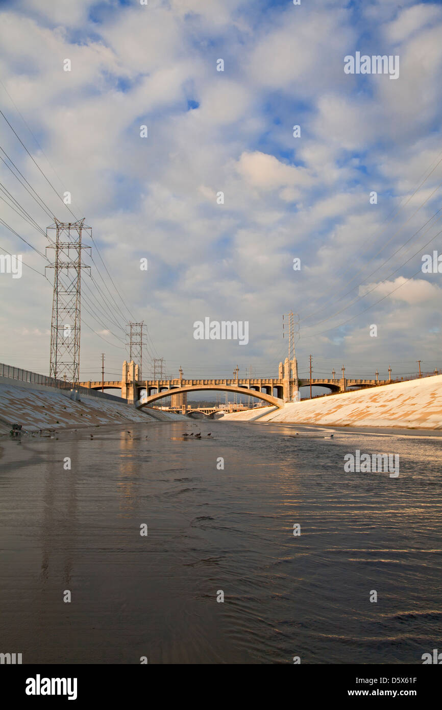 4th Street Bridge, downtown Los Angeles, California, USA Stock Photo ...
