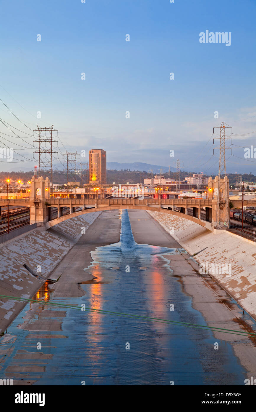 4th Street Bridge, downtown Los Angeles, California, USA Stock Photo ...