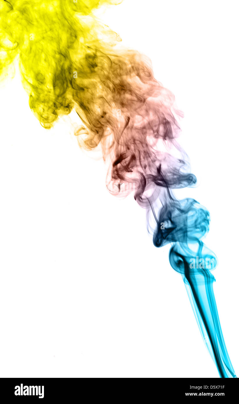 colored smoke isolated on white background Stock Photo - Alamy