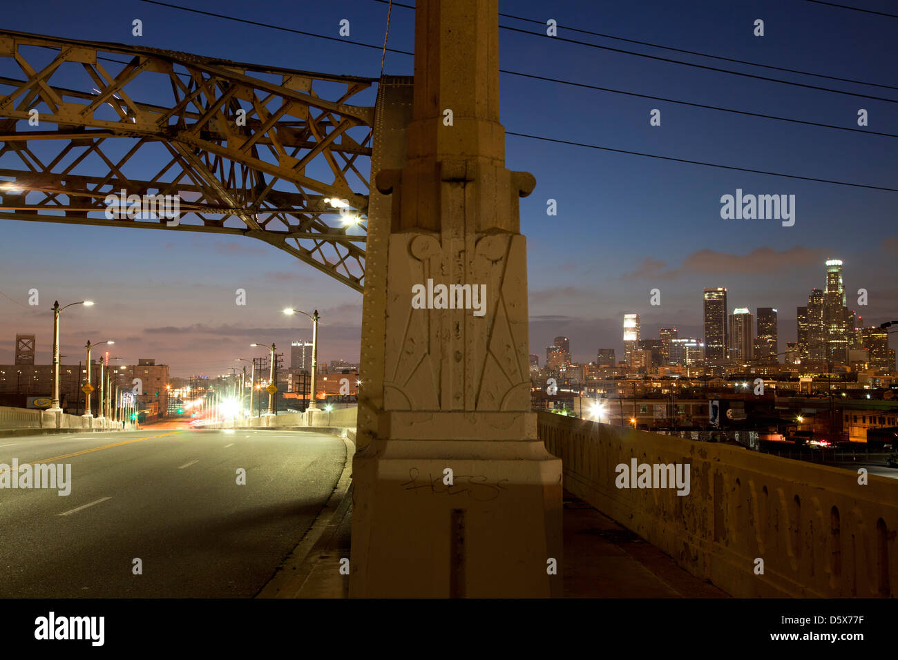 6th Street Bridge over the Los Angeles River, Downtown Los Angeles ...