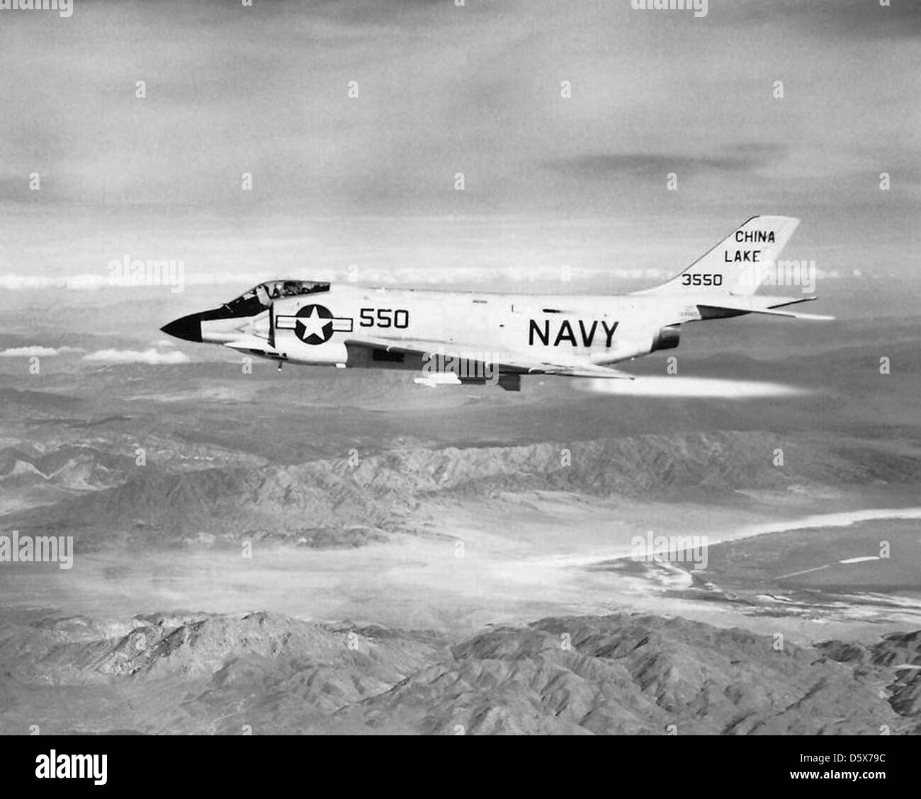 McDonnell F3H-2N "Demon" loaded with a Sidewinder missile near Naval ...