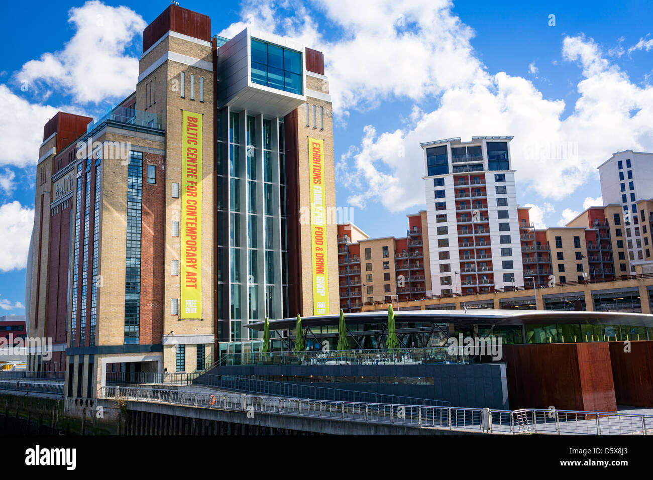 The Baltic Centre for Contemporary Art on the banks of the river Tyne ...