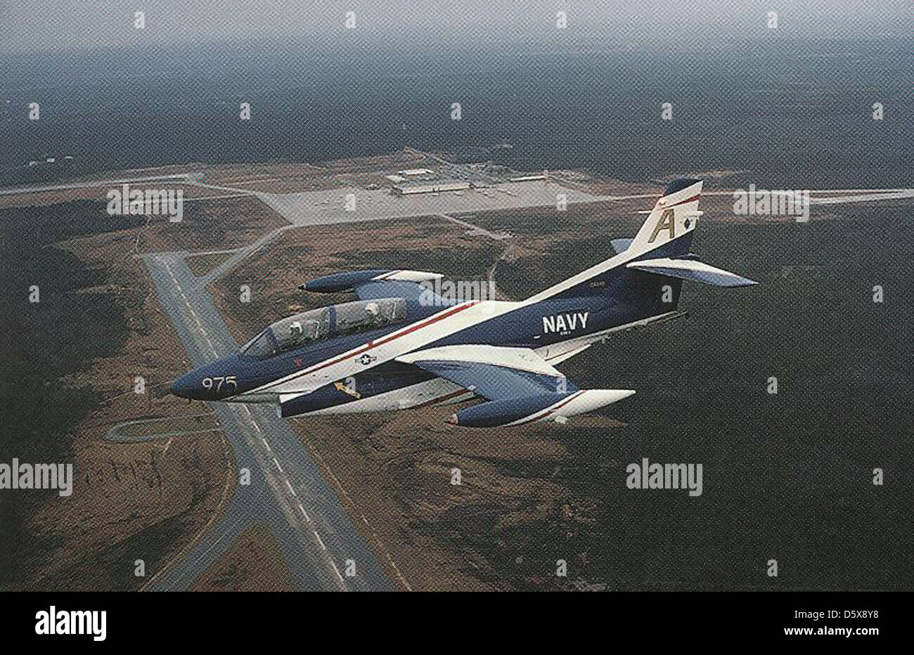 A North American T-2C "Buckeye" of Training Squadron (VT) 9 painted in ...