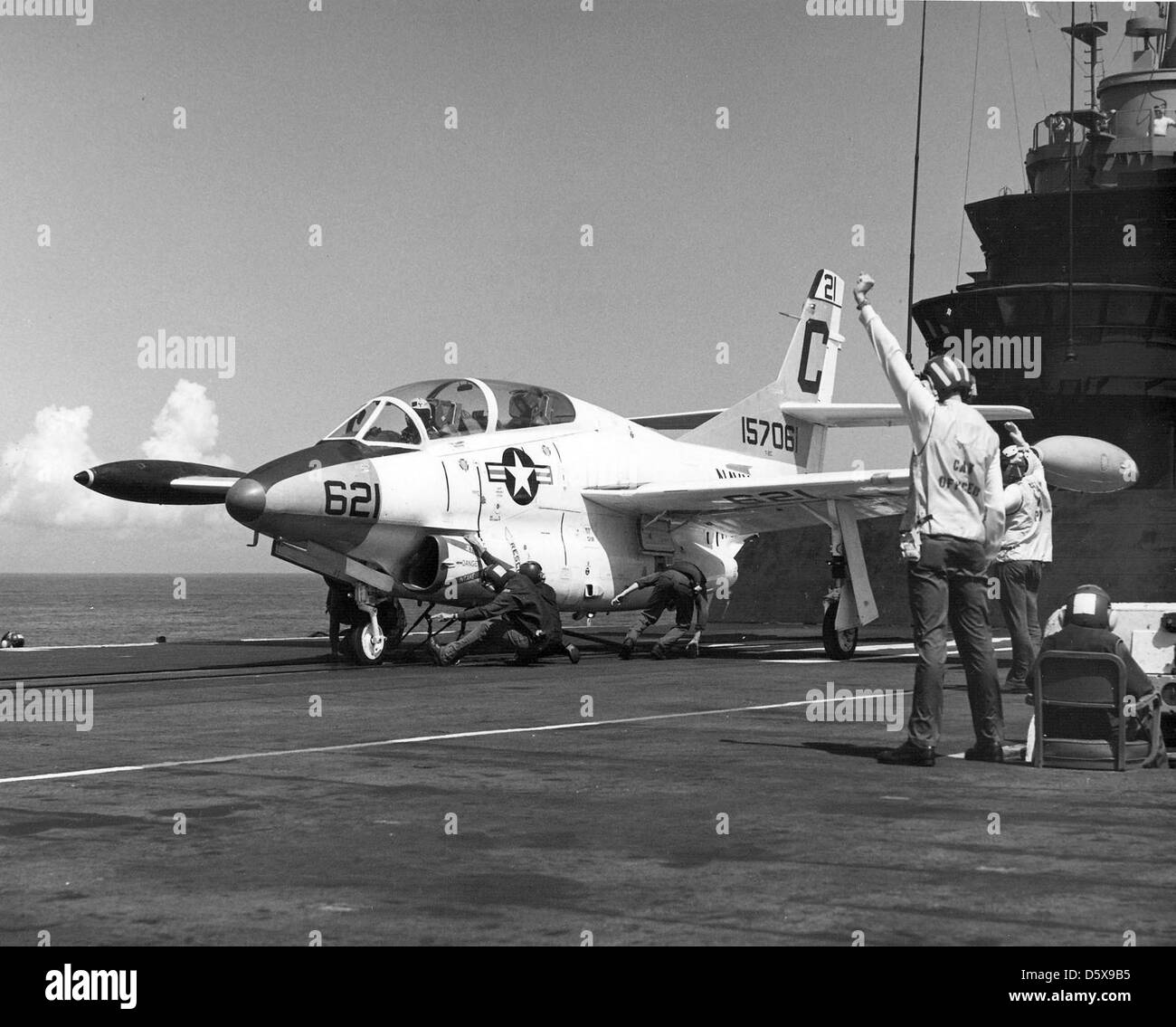 A North American T-2C "Buckeye" of Training Squadron (VT) 26 prepares ...