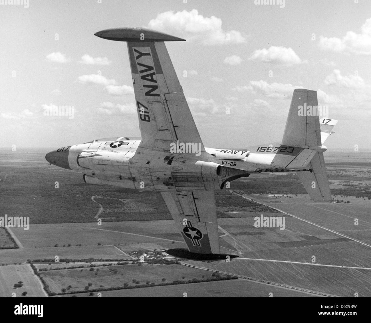 A North American T-2C Buckeye of Training Squadron VT-26 takes the ...