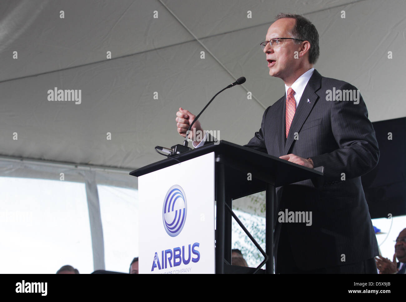 Mobile, Alabama, USA. 8th April 2013. President and CEO of JetBlue ...
