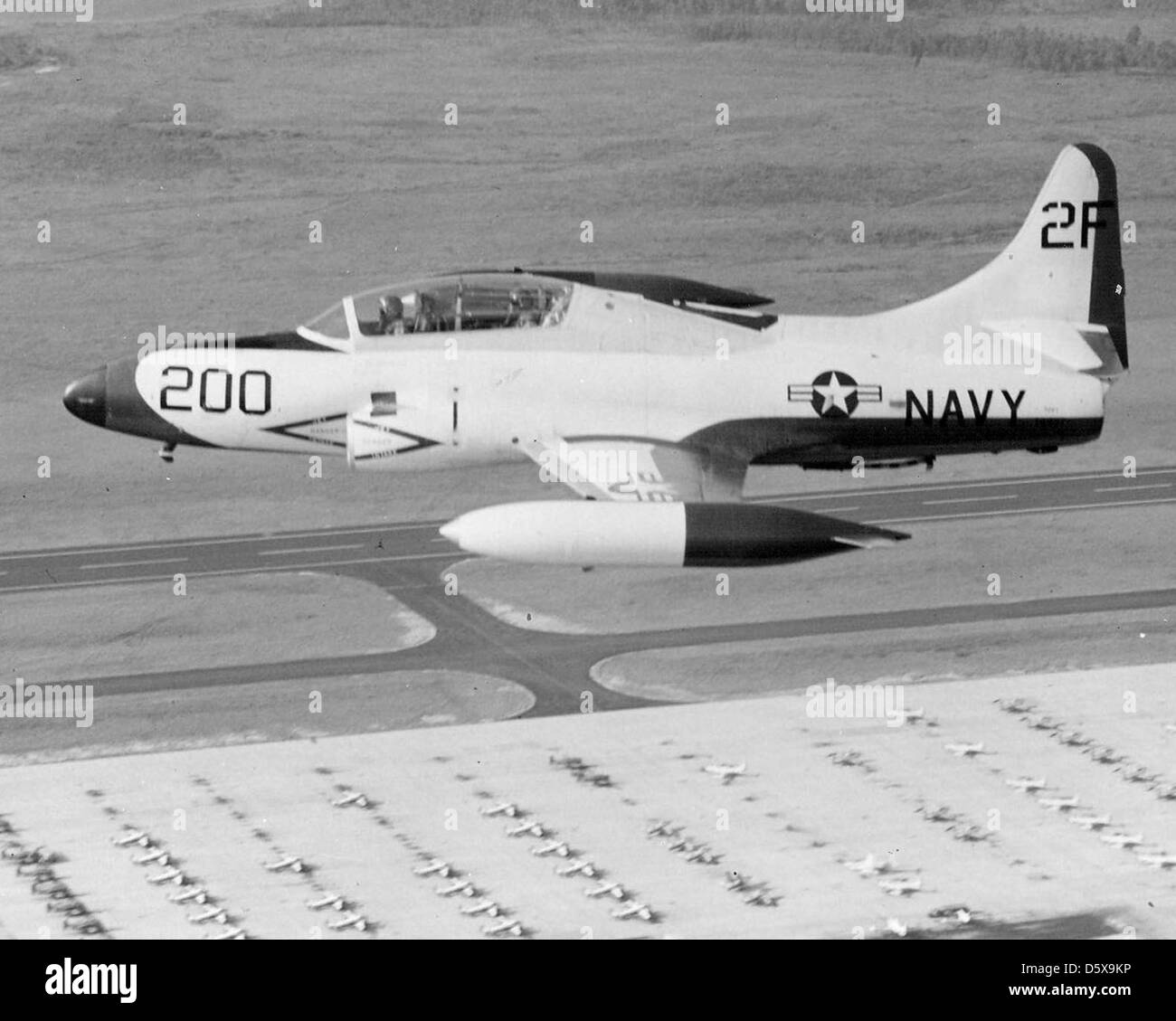 A Lockheed T2V-1 "Sea Star" over Forrest Sherman Field on board NAS ...