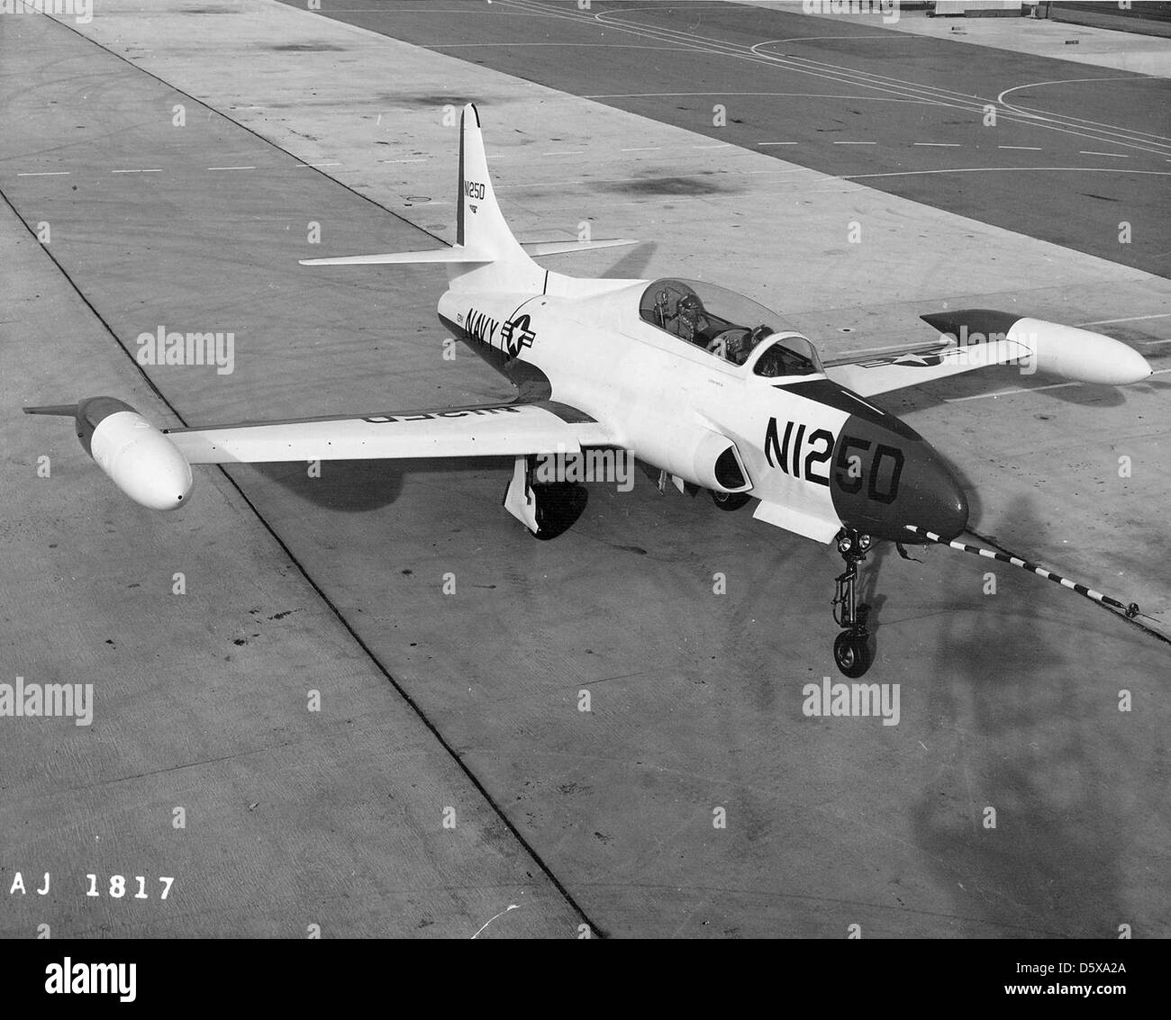 View of a Lockheed T2V "Sea Star". The aircraft is marked with a ...
