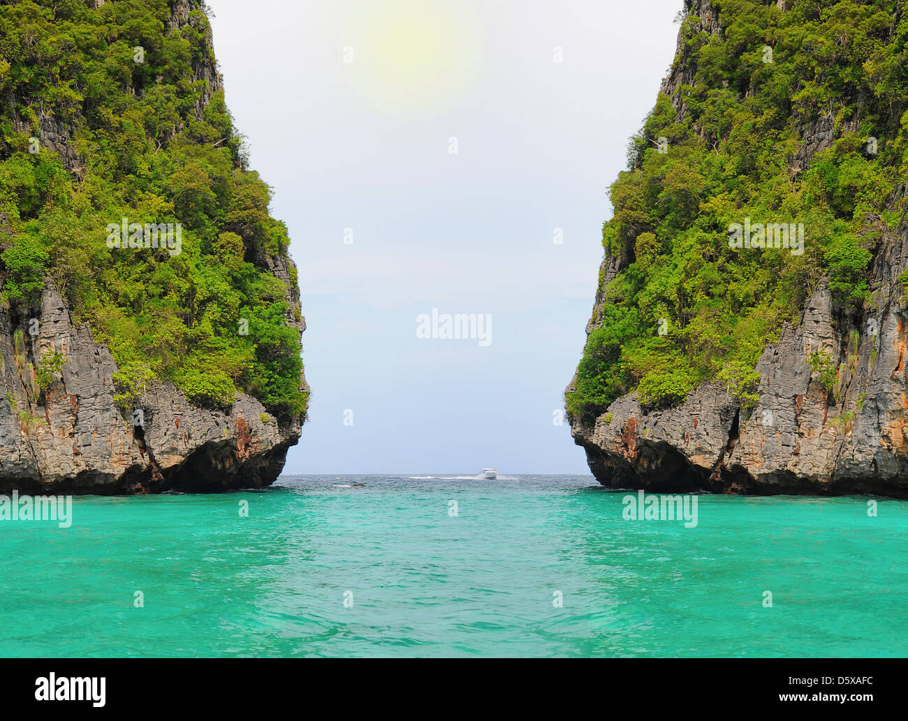 Tropical island in the open sea Stock Photo - Alamy