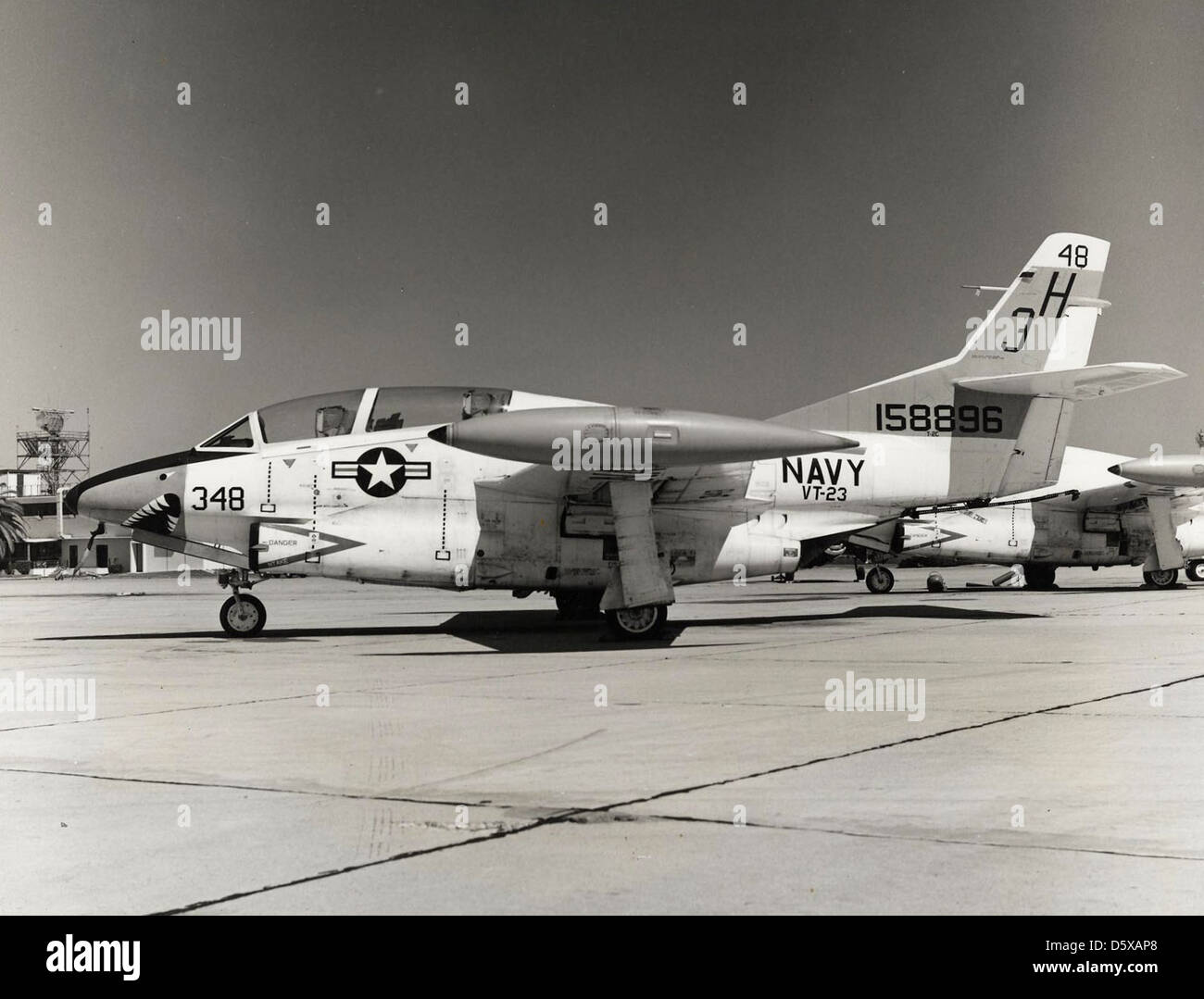 A North American T-2C Buckeye of Training Squadron VT-23 operates from ...