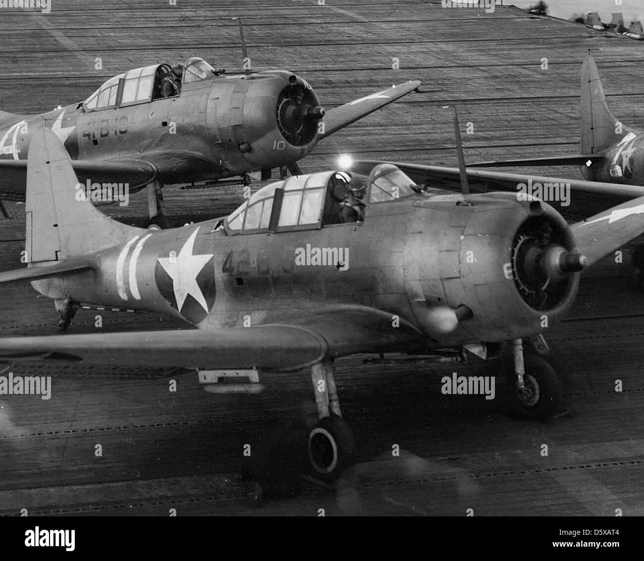 Grumman SBD-4 "Dauntless" of BS 41 (VB-41) and BS 42 (VB-42) during ...