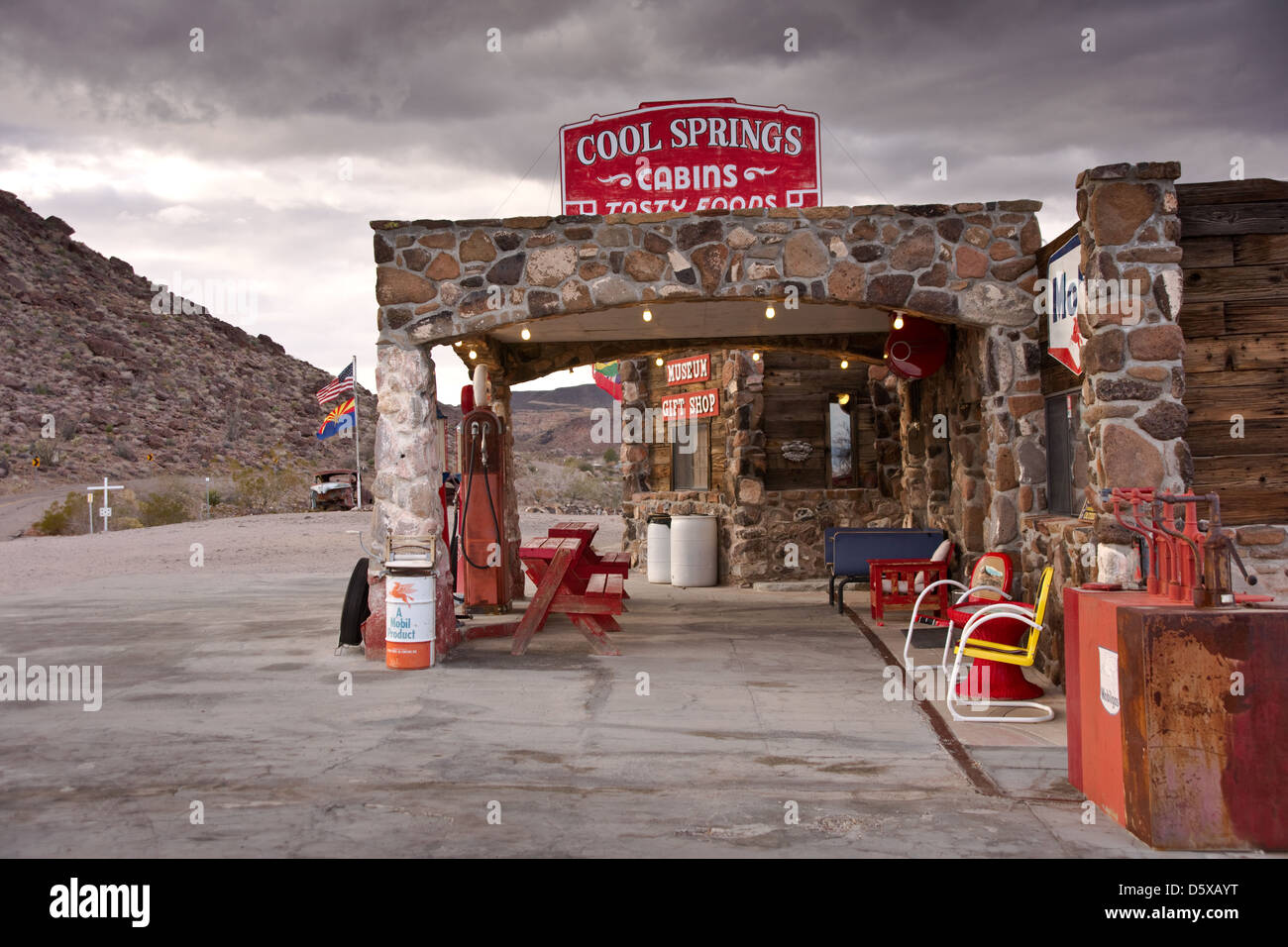Storm Clouds over Route 66 Stock Photo - Alamy